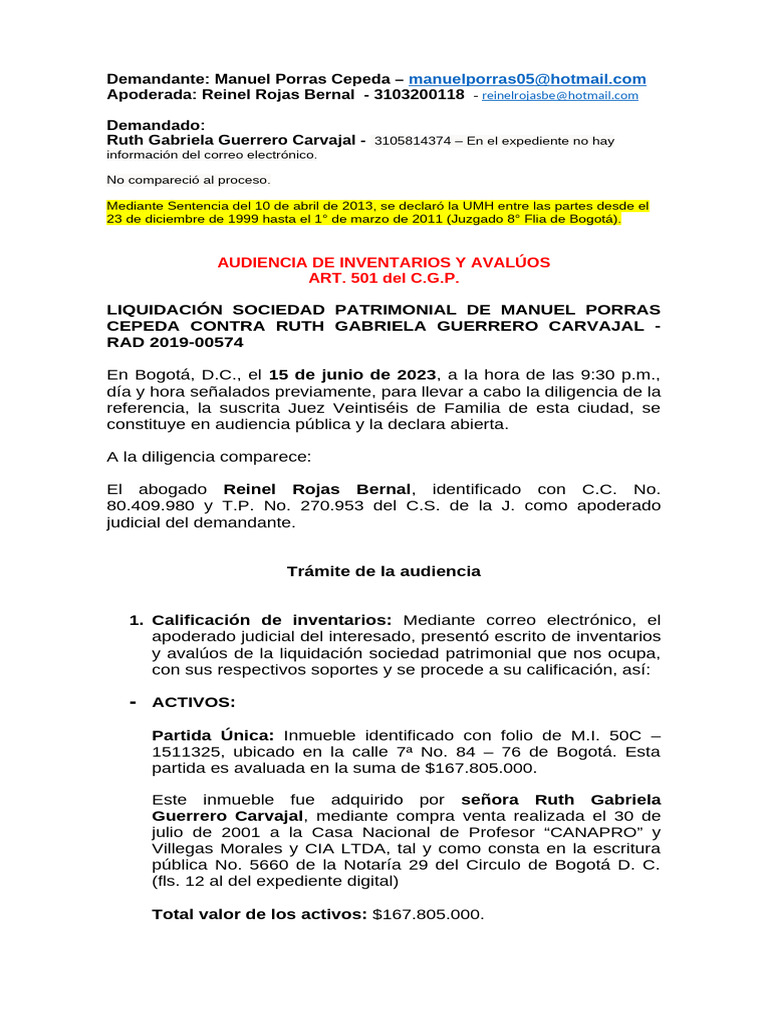 Esquema Audiencia Art. 501 | PDF | Justicia | Crimen y violencia