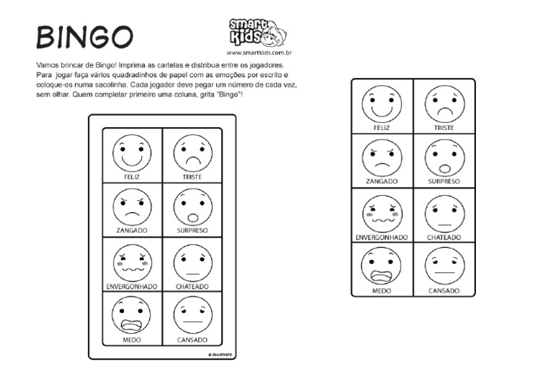 BINGO Sentimentos | PDF