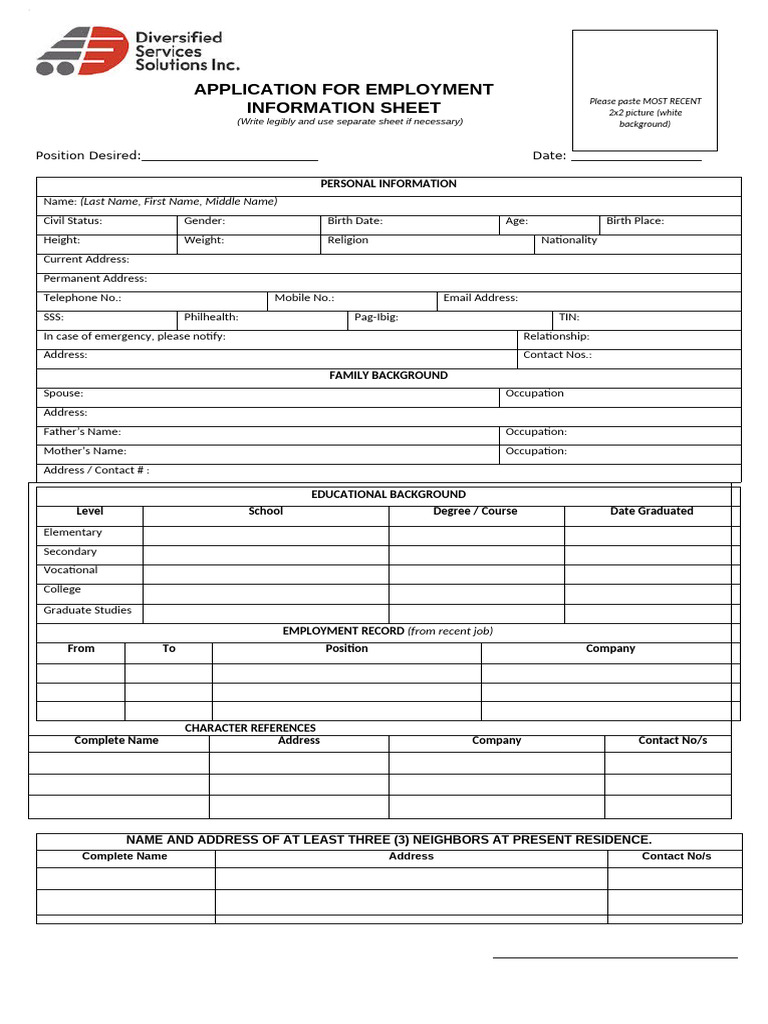 DSSI - Application Form - 1 | PDF | Privacy | Justice