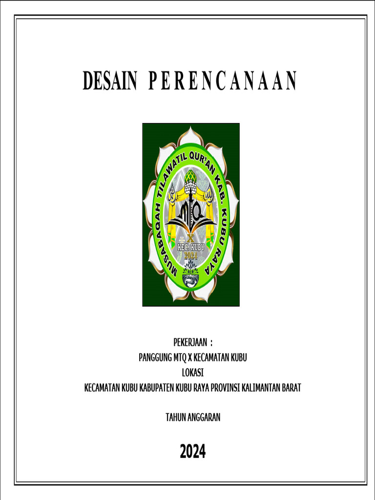 Desain MTQ X Kec. Kubu | PDF
