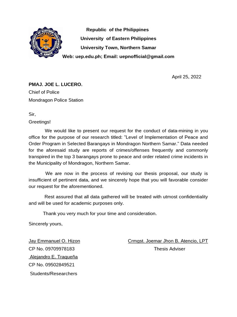 Data Mining Request for Research Study | PDF