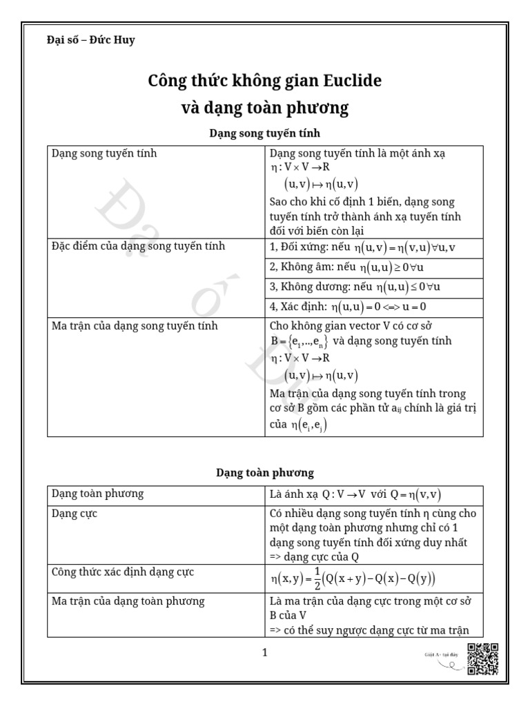 Công TH C D NG Toàn Phương | PDF