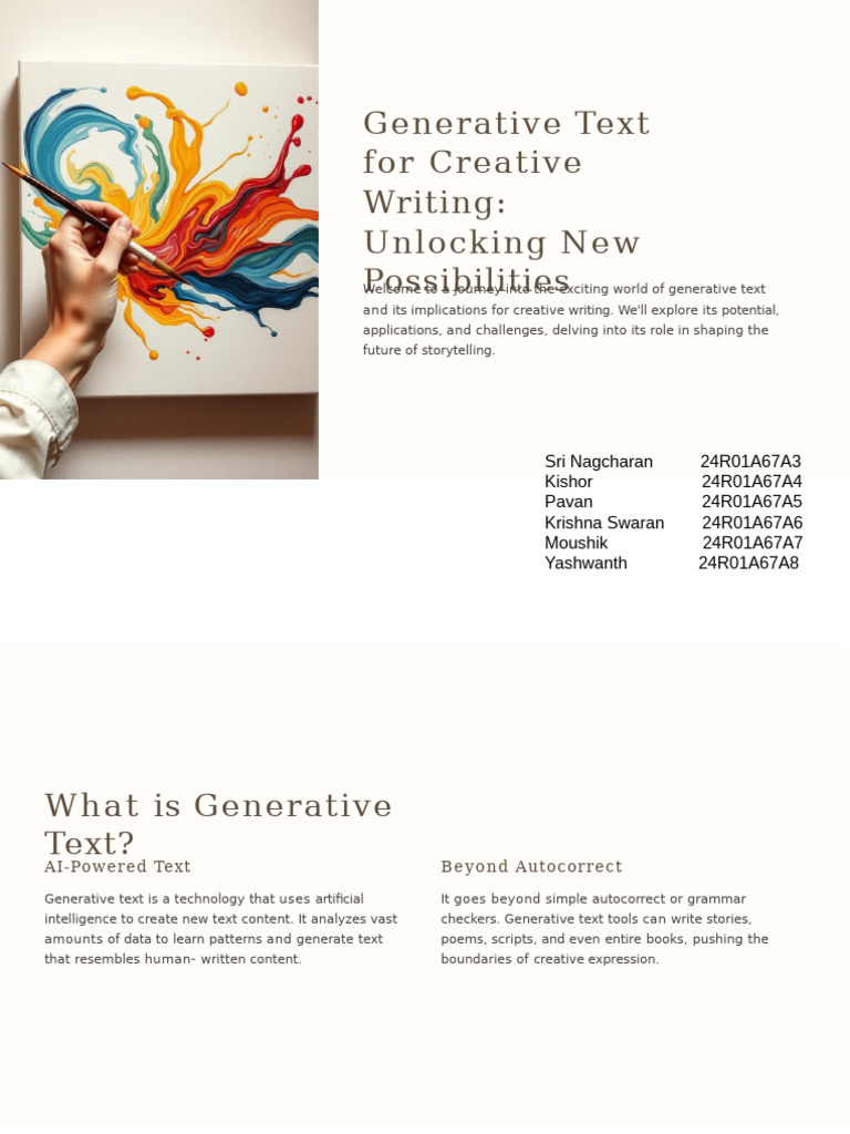 Generative Text in Creative Writing | PDF | Artificial Intelligence ...
