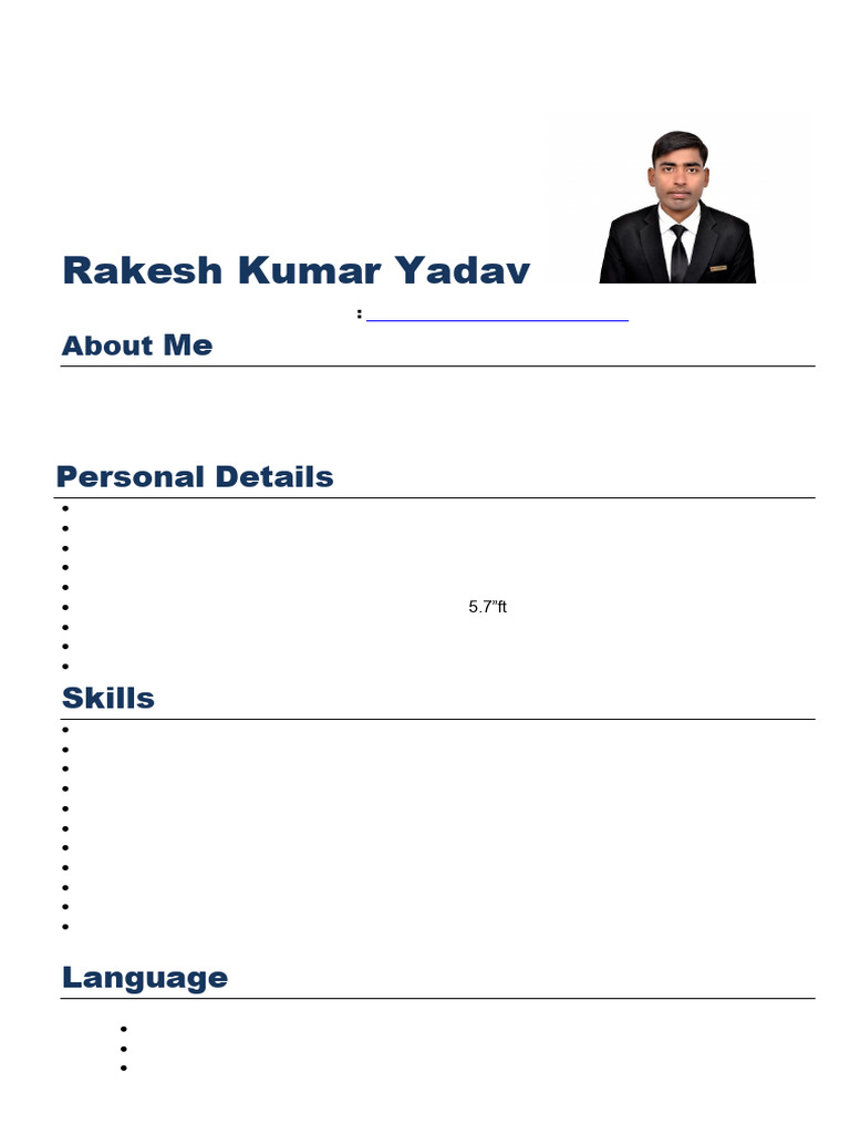 SAMPLE CV (1) (3) | PDF | Waiting Staff | Kathmandu