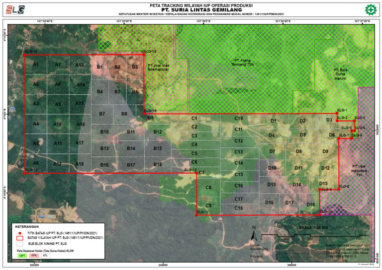 (SLG-17.01.22) - Peta Tracking IUP PT. SLG | PDF