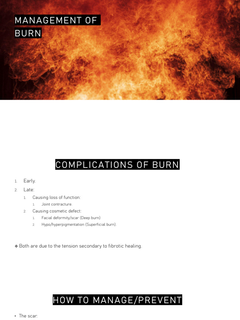 Managing Burn Complications Effectively | PDF