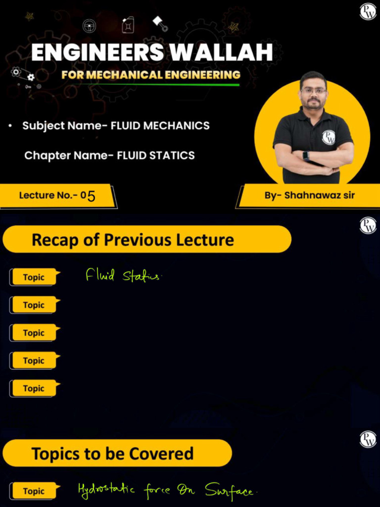 Fluid Statics 05 - Class Notes | PDF