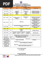 Sample of Multigrade Class Program | PDF | Learning