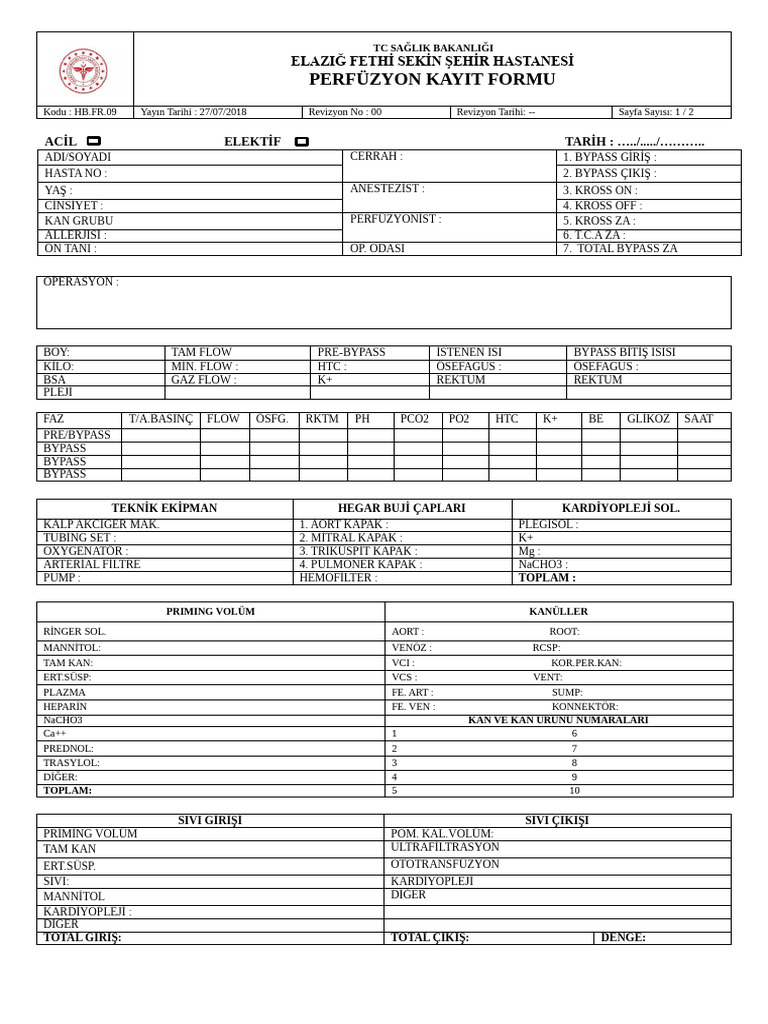 .09 Perfüzyon Kayit Formu | PDF