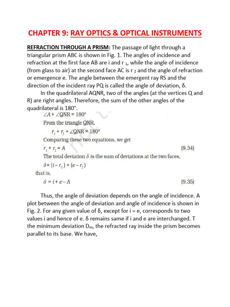 CHAPTER 9 OPTICAL INSTRUMENS | PDF | Optical Devices | Laboratory Equipment