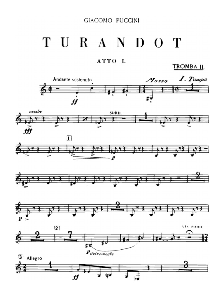 Puccini Turandot Rev Ver 18 tpt2 | PDF