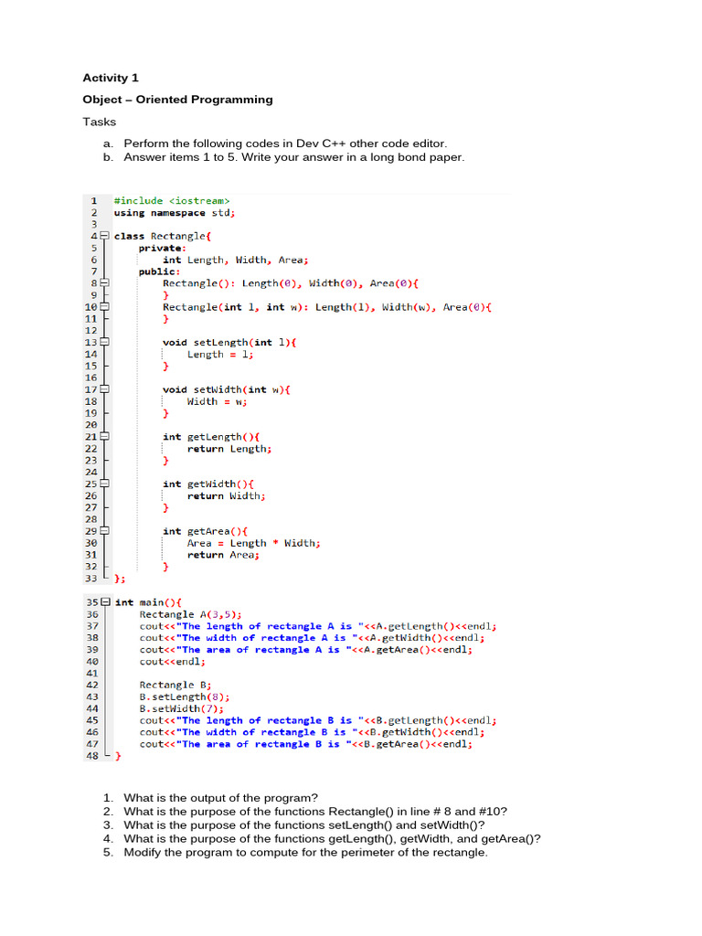 Activity 1 OOP | PDF