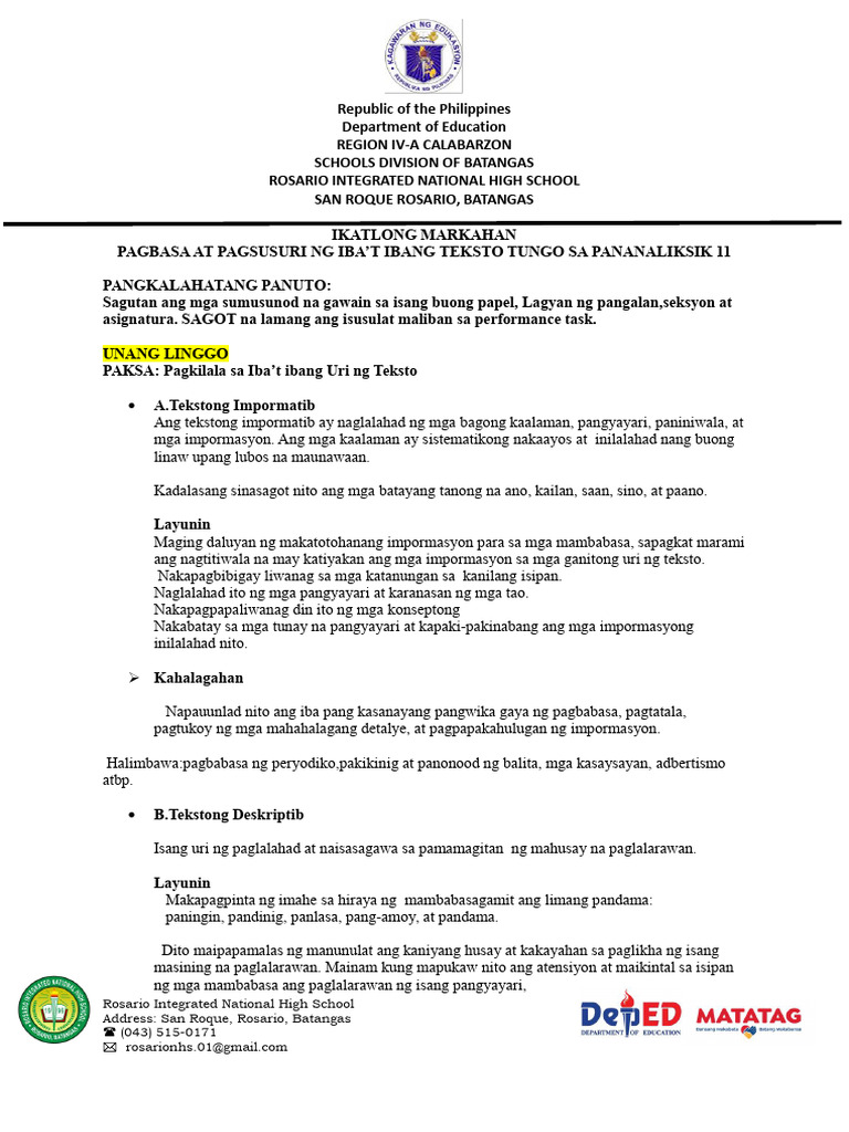 MODULE-PAGBASA-11 | PDF