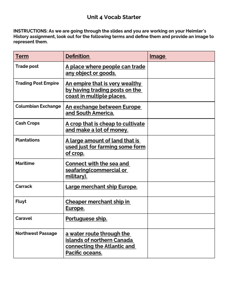 High School History Vocab Guide | PDF