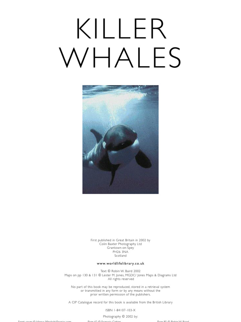 Baird 2002 Killer Whales | PDF | Whales | Pinniped