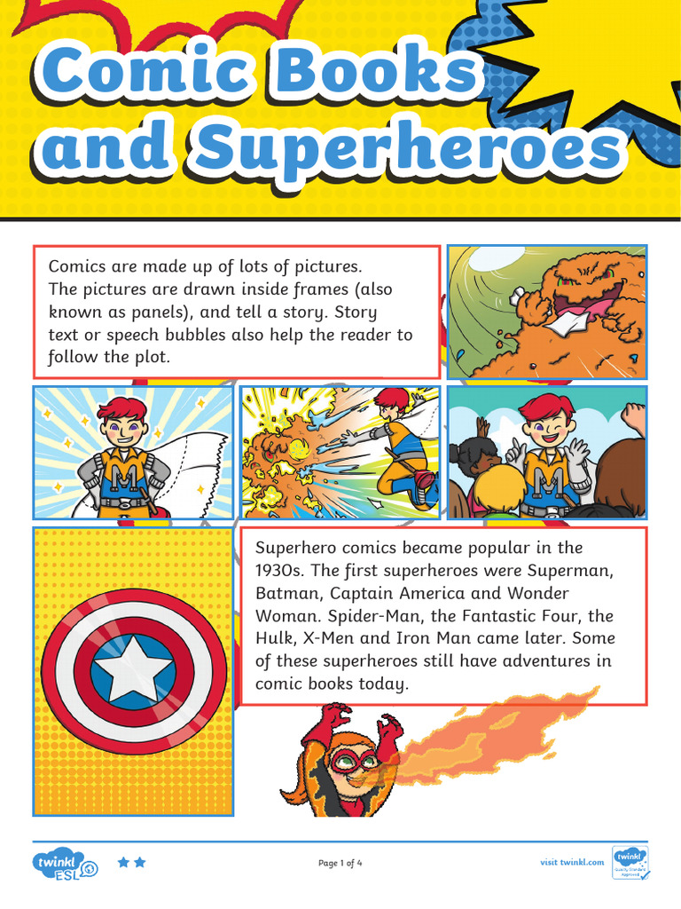 Superheroes in Comic Books Explained | PDF | Superman | Spider Man
