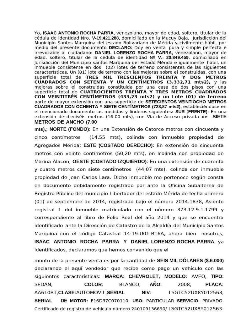 Venta Marina Alarcon | PDF