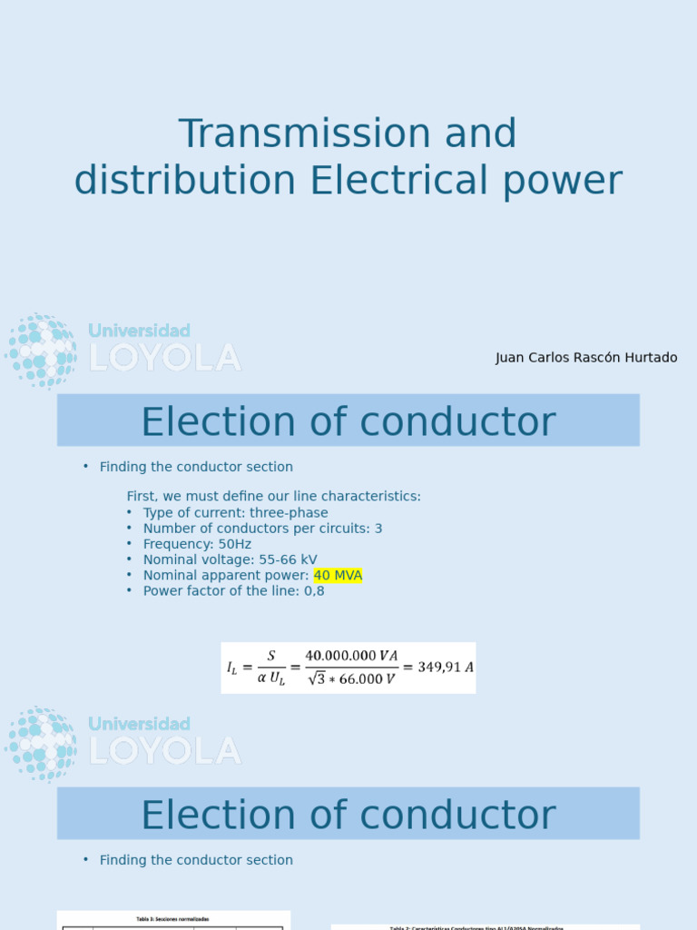 Three-Phase Power Line Conductor Selection | PDF