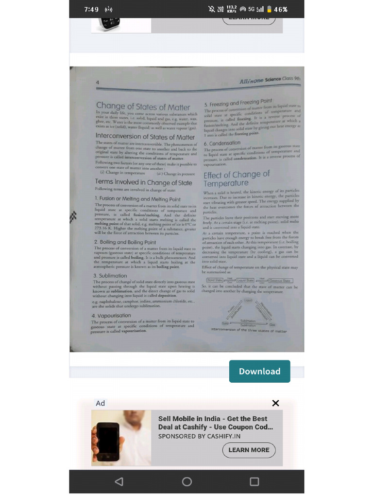 Science Class 9 | PDF