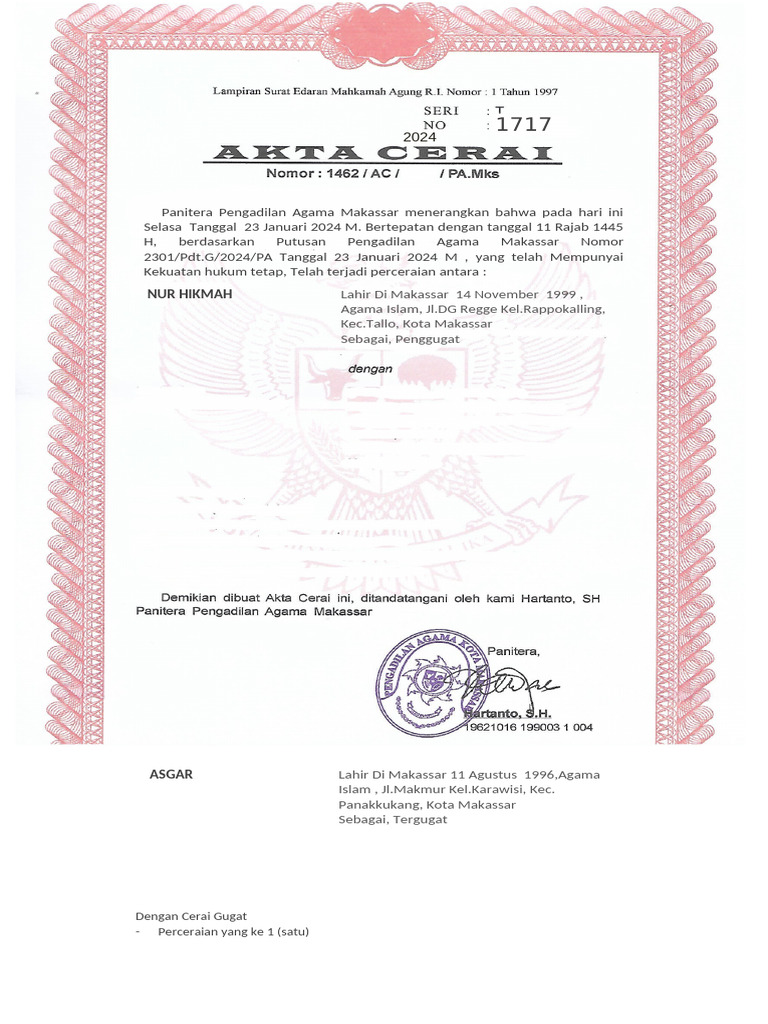 Akta Cerai 11 | PDF