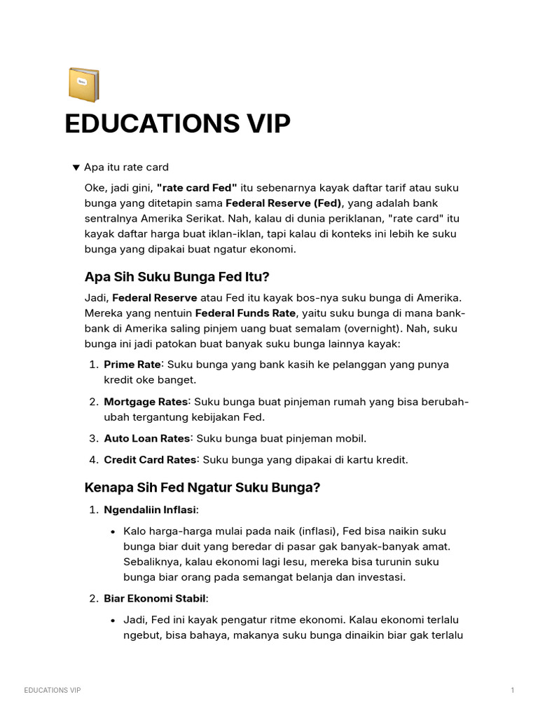 Apa Itu Rate Card | PDF
