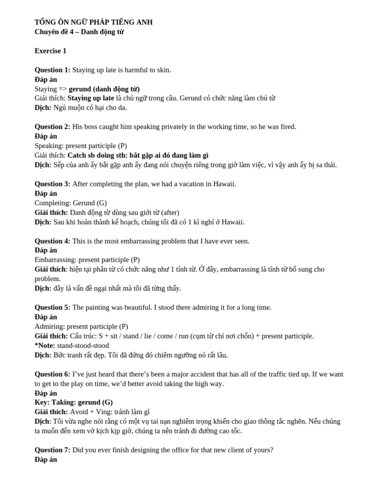 CD4 Exercise 1 KEY P67 | PDF