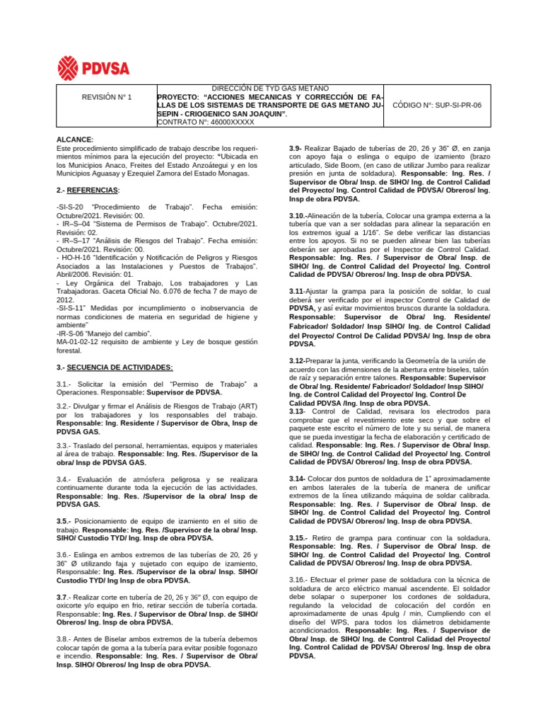 06.-PTS CORTE Y EMPALME BAJADO EN BAJADO EN ZANJA DE 20 | PDF ...