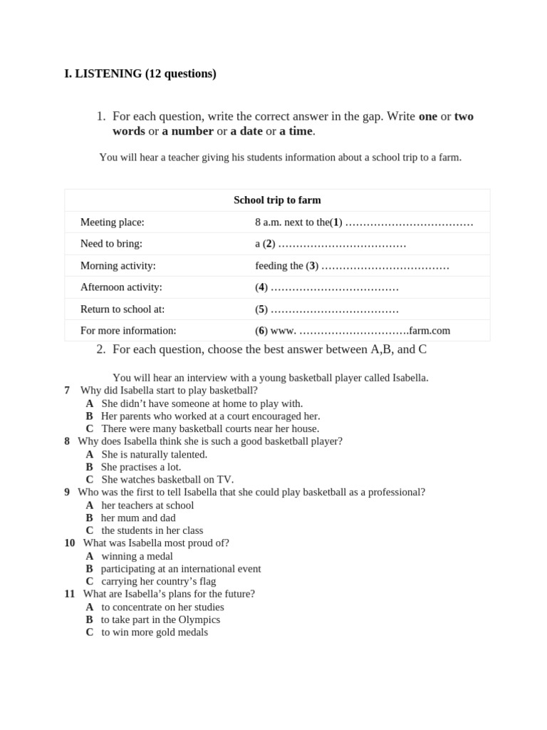 Midterm Test | PDF