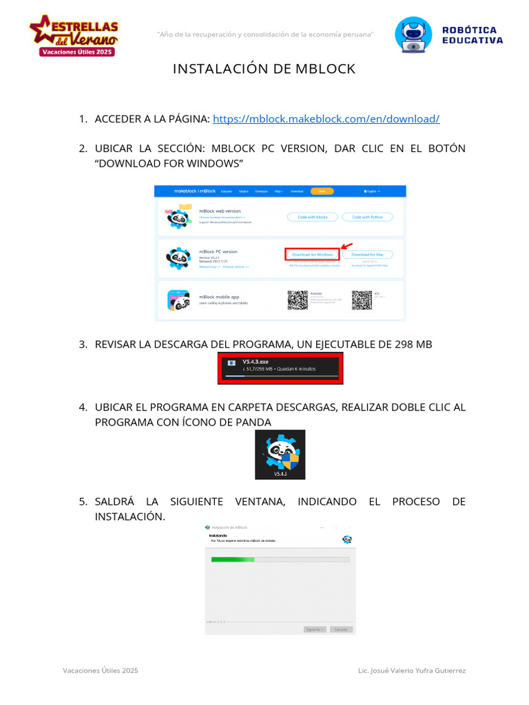 Instalación de Mblock | PDF