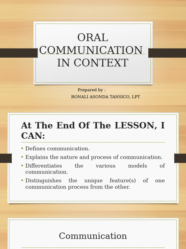 Oral Communication Lesson 1 Brilliant Book | PDF | Communication ...