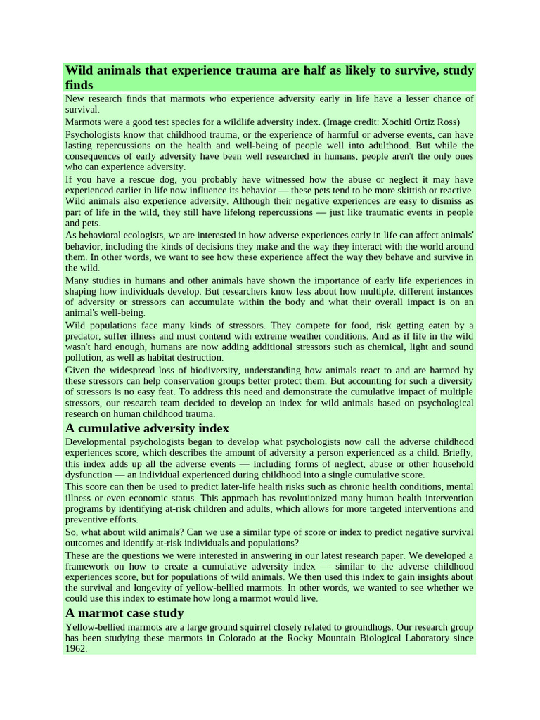 Corpus - Animals | PDF | Coral | Stress (Biology)