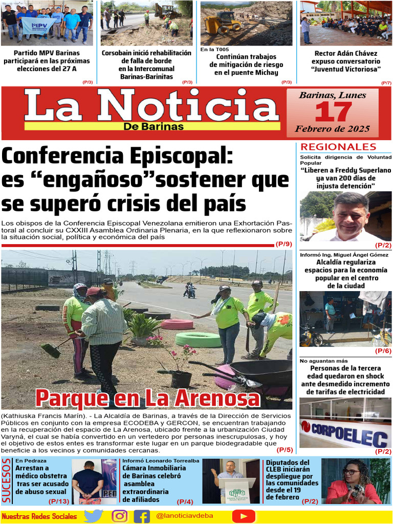 La Noticia Lunes 17 de Febrero de 2025 (1) | PDF | Venezuela