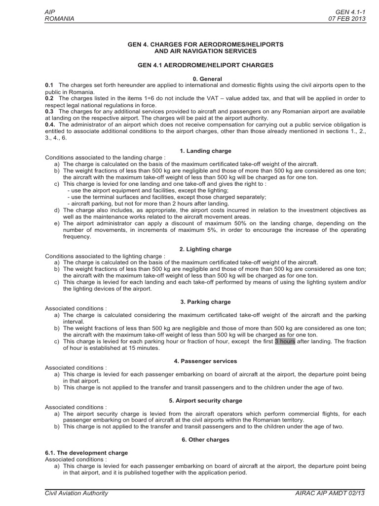 AIP Romania-11-2024 | PDF | Airport | Value Added Tax