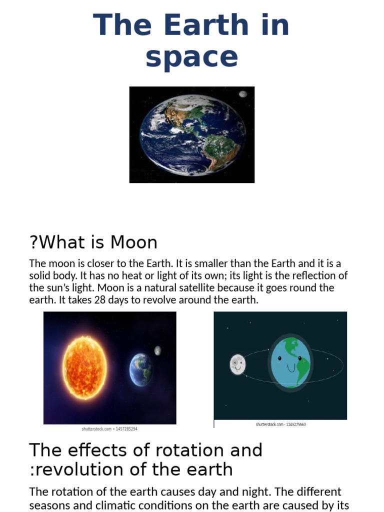 The Earth in Space - 12th Nov | PDF