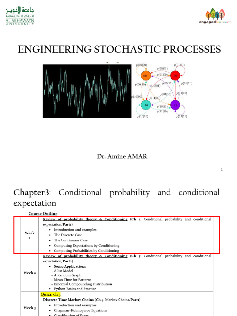 Engineering Stochastic Processes Ch3 Part1 | PDF | Expected Value | Probability Distribution