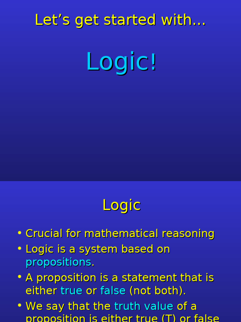 Understanding Propositions and Logic | PDF