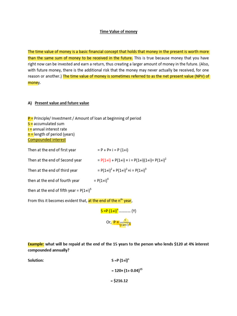 7. Time Value of Money | PDF | Present Value | Net Present Value
