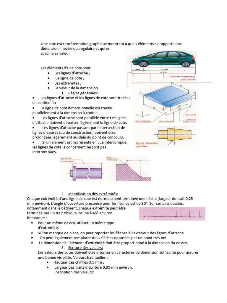 Graphisme de Cotation et Lignes de Cote | PDF
