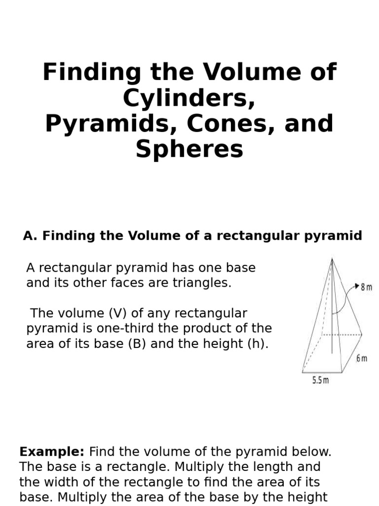 Finding the Volume of Cylinders, | PDF