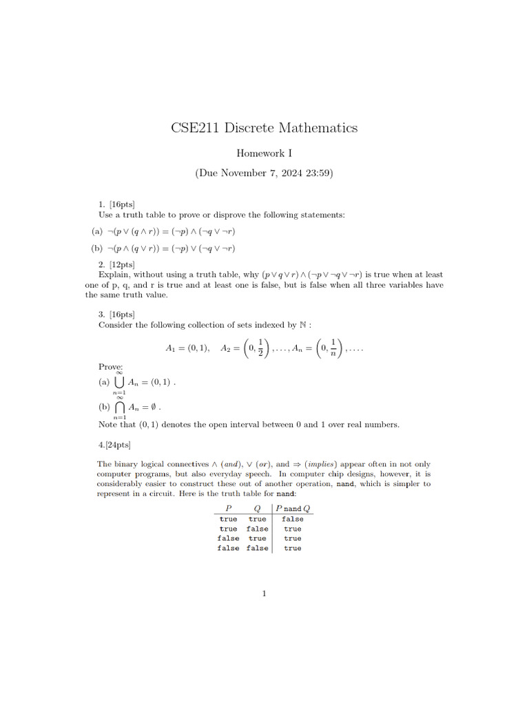Cse211hw1 2024 | PDF