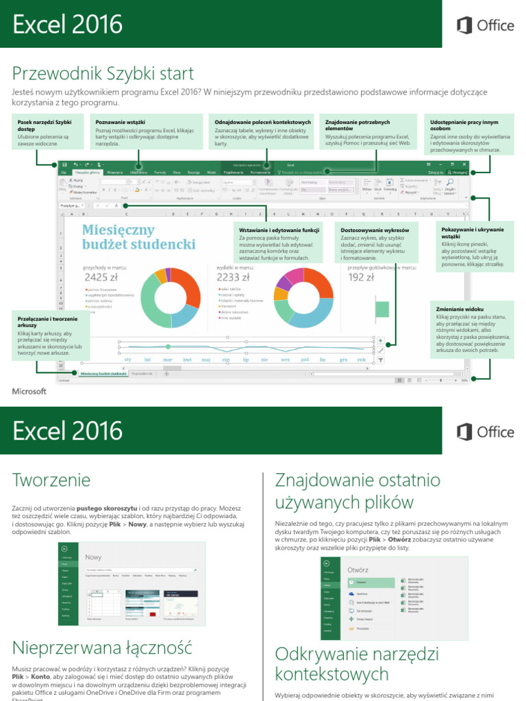 Excel 2016 Quick Start Guide | PDF