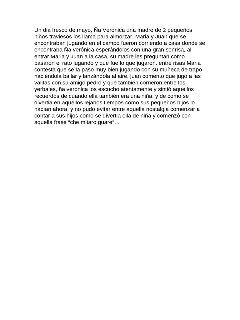 Borrador Ñane Mitaro Guare | PDF