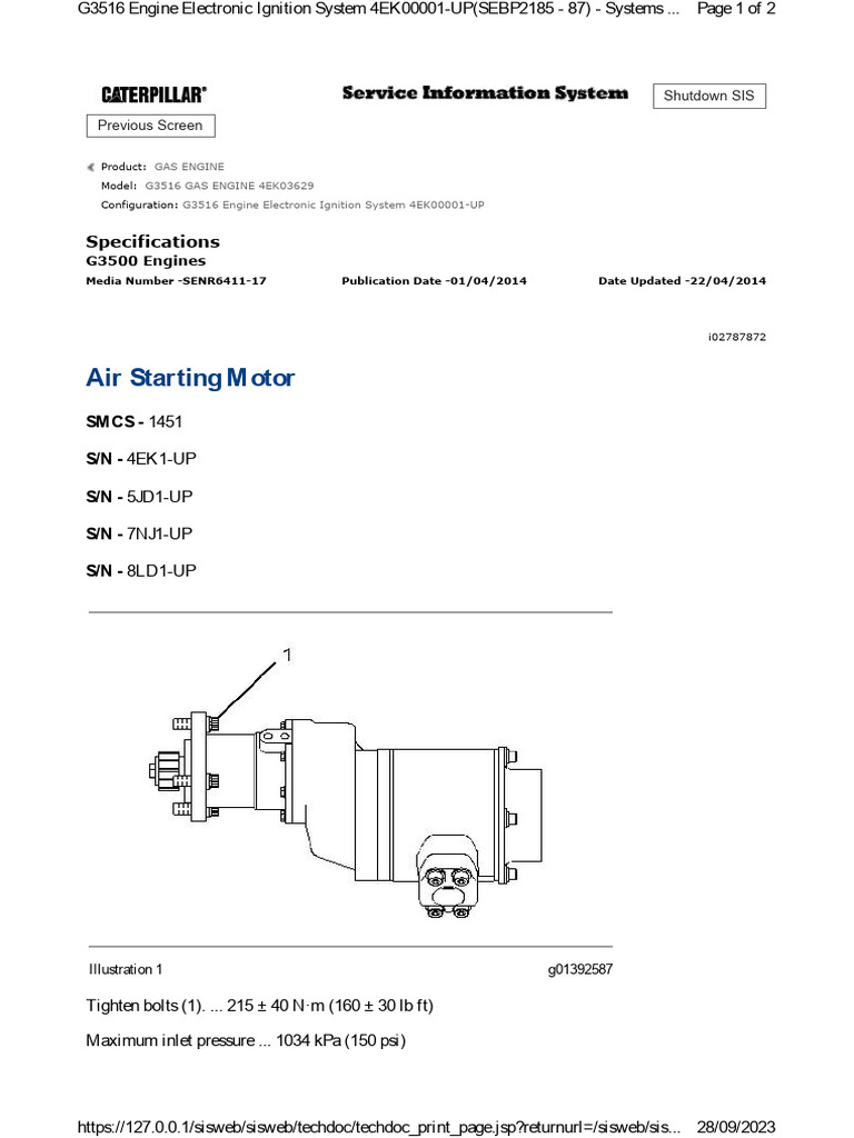 Air Starting Motor-1 | PDF