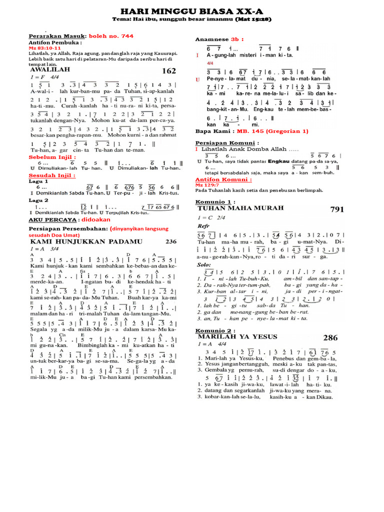 Nyanyian HMB Xx-A | PDF