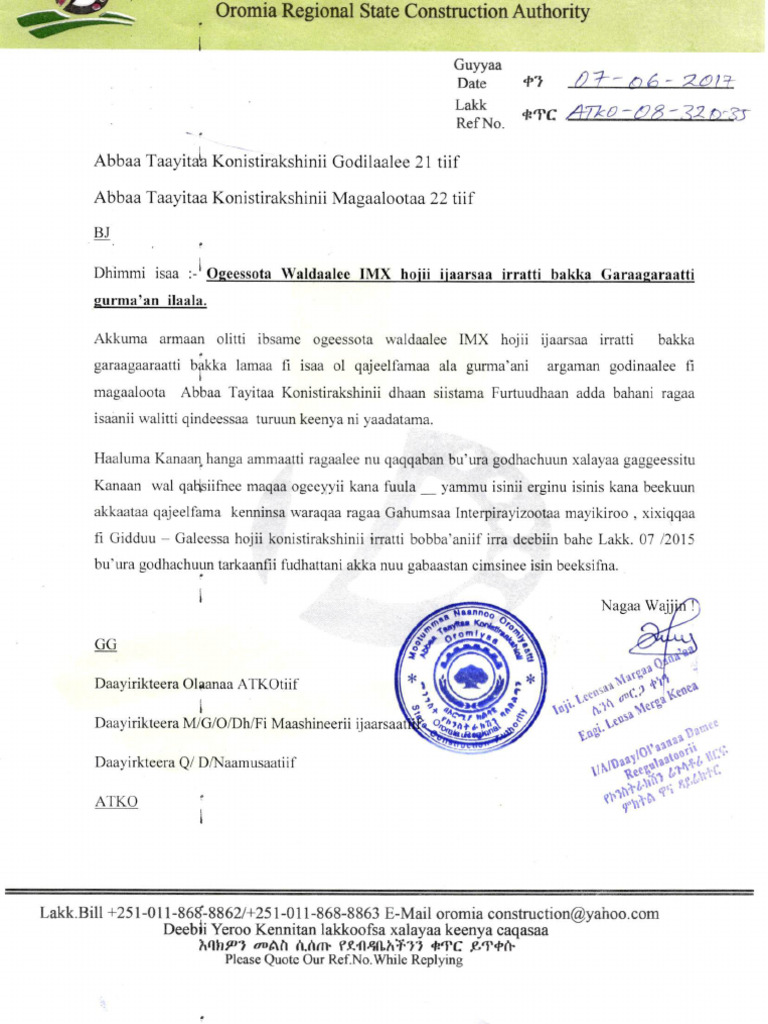 Ogeessoota Waldaalee IMX | PDF