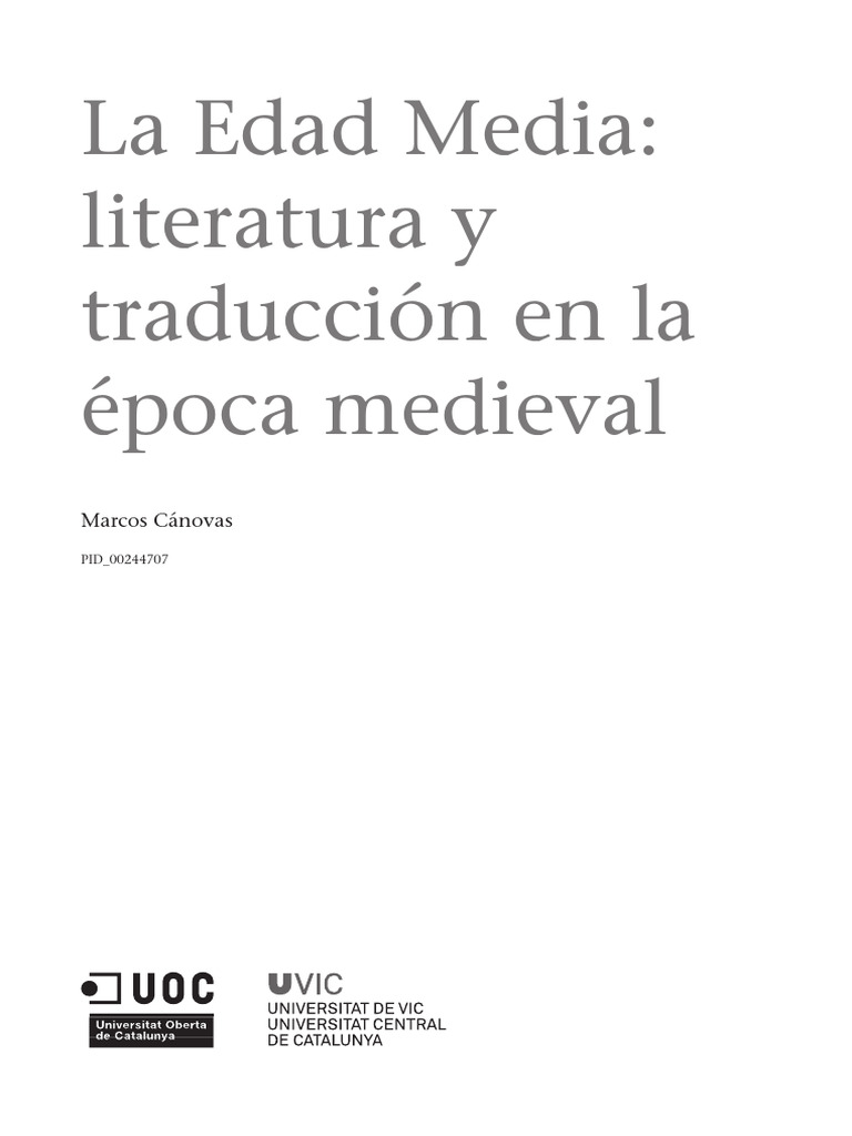 MODULO 1 - La edad media 1 | PDF | Traducciones | Edades medias