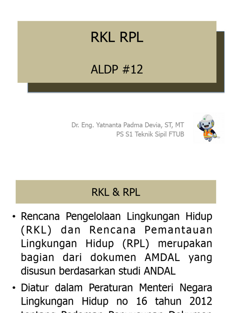 RKL RPL: Panduan AMDAL dan Pengelolaan Lingkungan | PDF