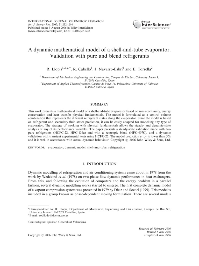 A_dynamic_mathematical_model_of_a_shell | PDF | Heat Transfer ...