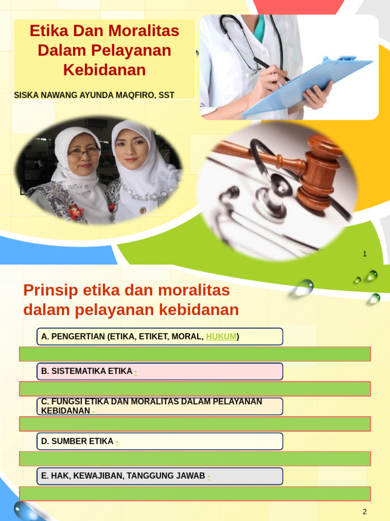 2. PRINSIP ETIKA & MORALITAS DALAM PELAYANAN KEBIDANAN | PDF