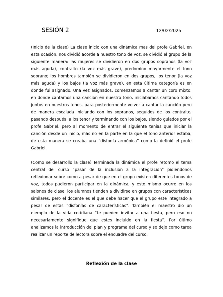 SESIÓN 2. Trabajo Docente en El Aula Diversificada | PDF | Coro